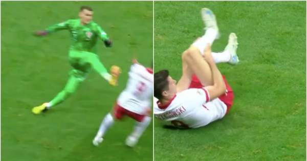 Livakovic pierde el control: Lewandowski se iba solo y no lo fracturó ...